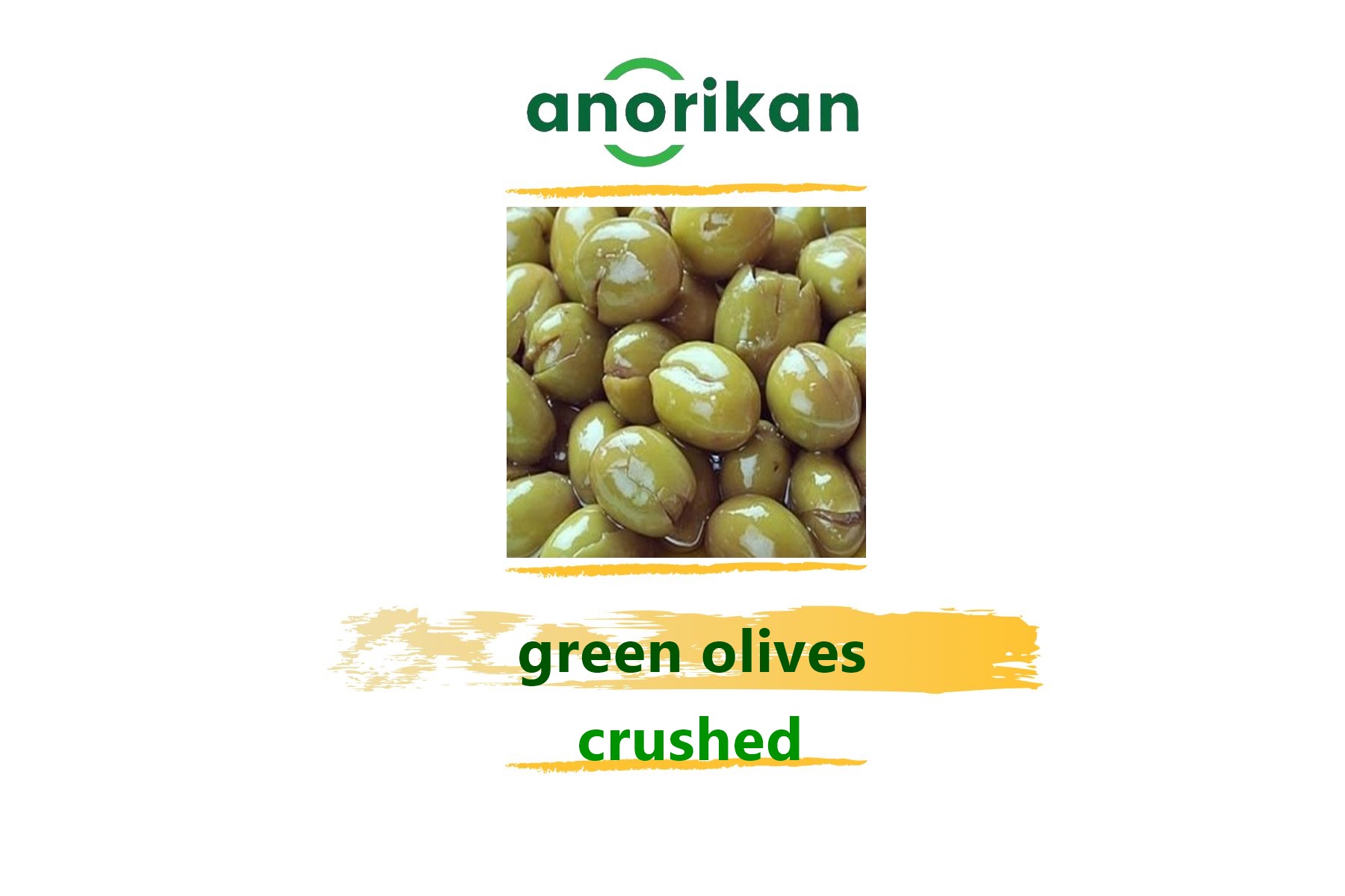 Crushed Green Olives From Turkey | Anorikan